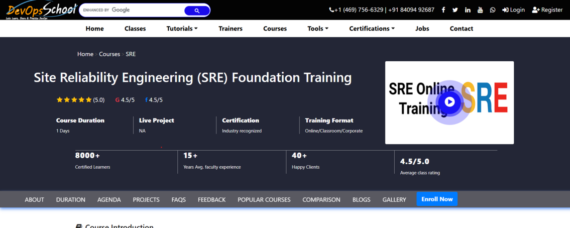 Site Reliability Engineering (SRE) Foundation Certification Manual - DevOps Consulting