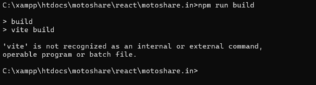 'vite' is not recognized as an internal or external command - DevOps ...