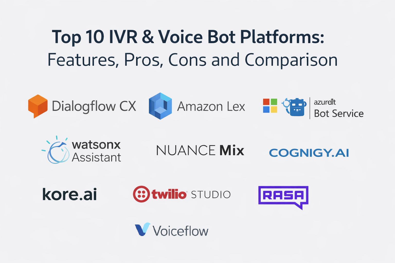 Top 10 IVR and Voice Bot Platforms: Features, Pros, Cons and Comparison ...