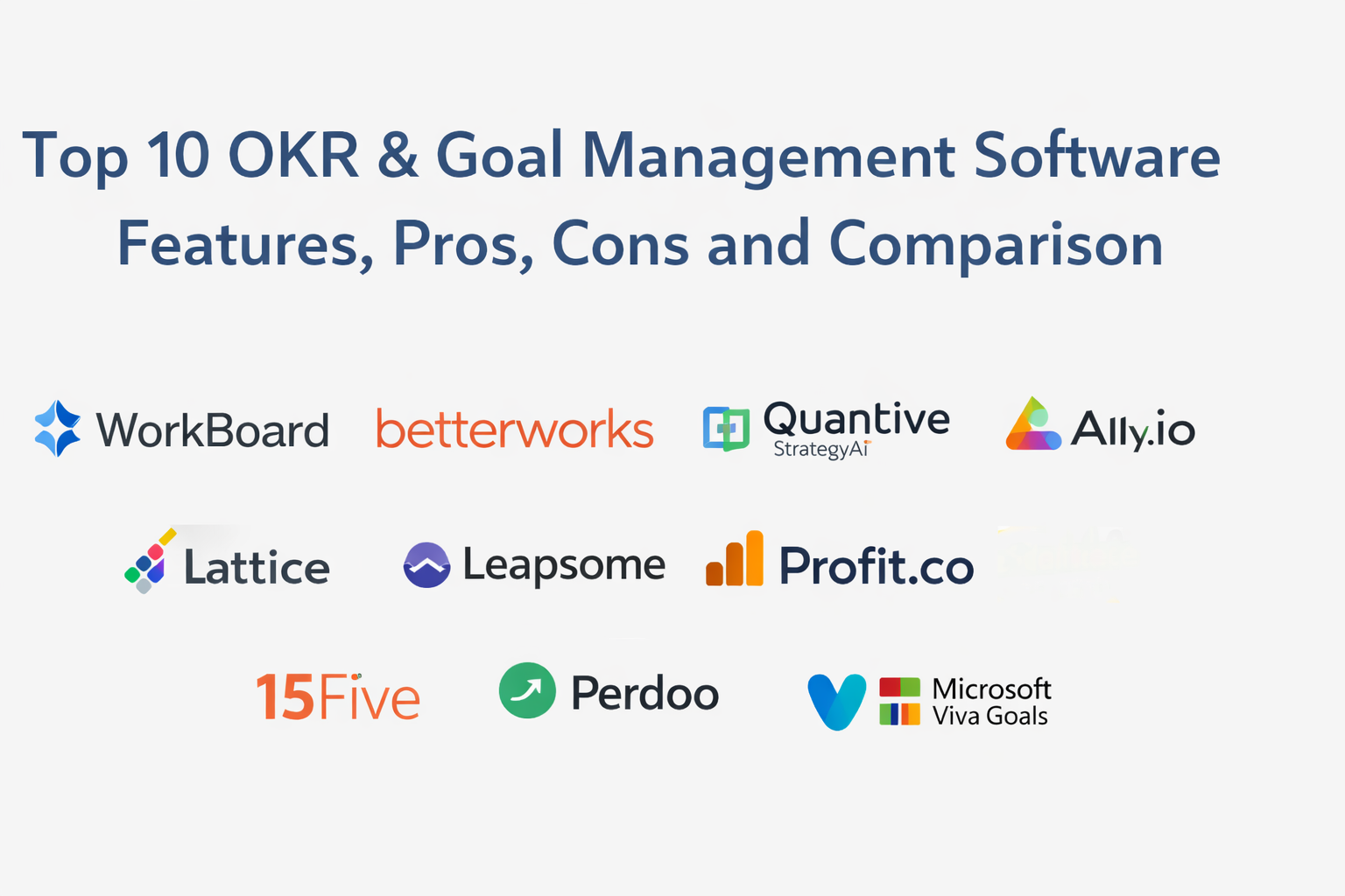 Top 10 OKR and Goal Management Software: Features, Pros, Cons and ...