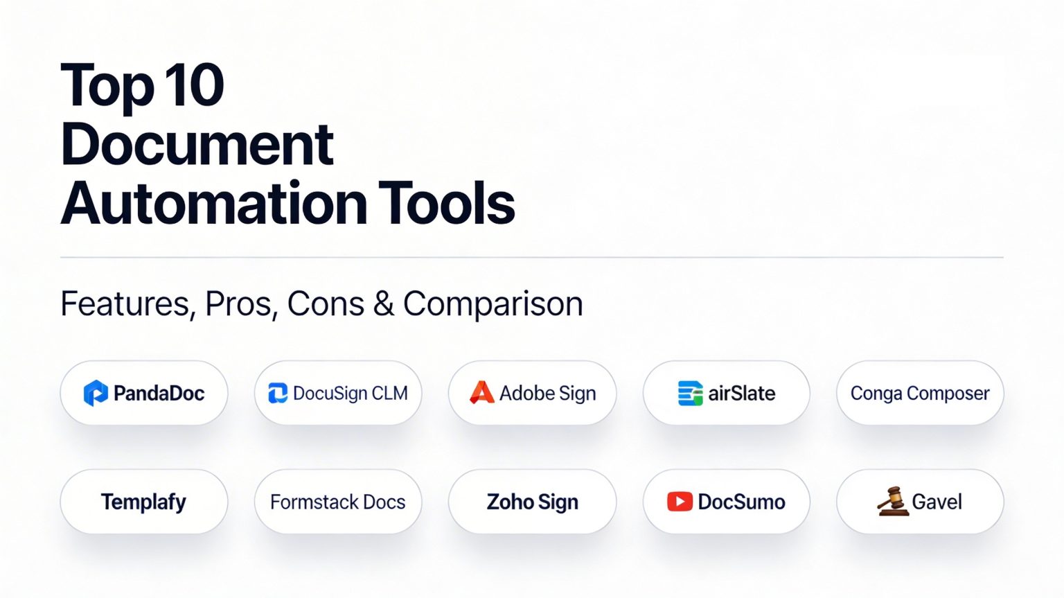 Top 10 Document Automation Tools: Features, Pros, Cons & Comparison ...