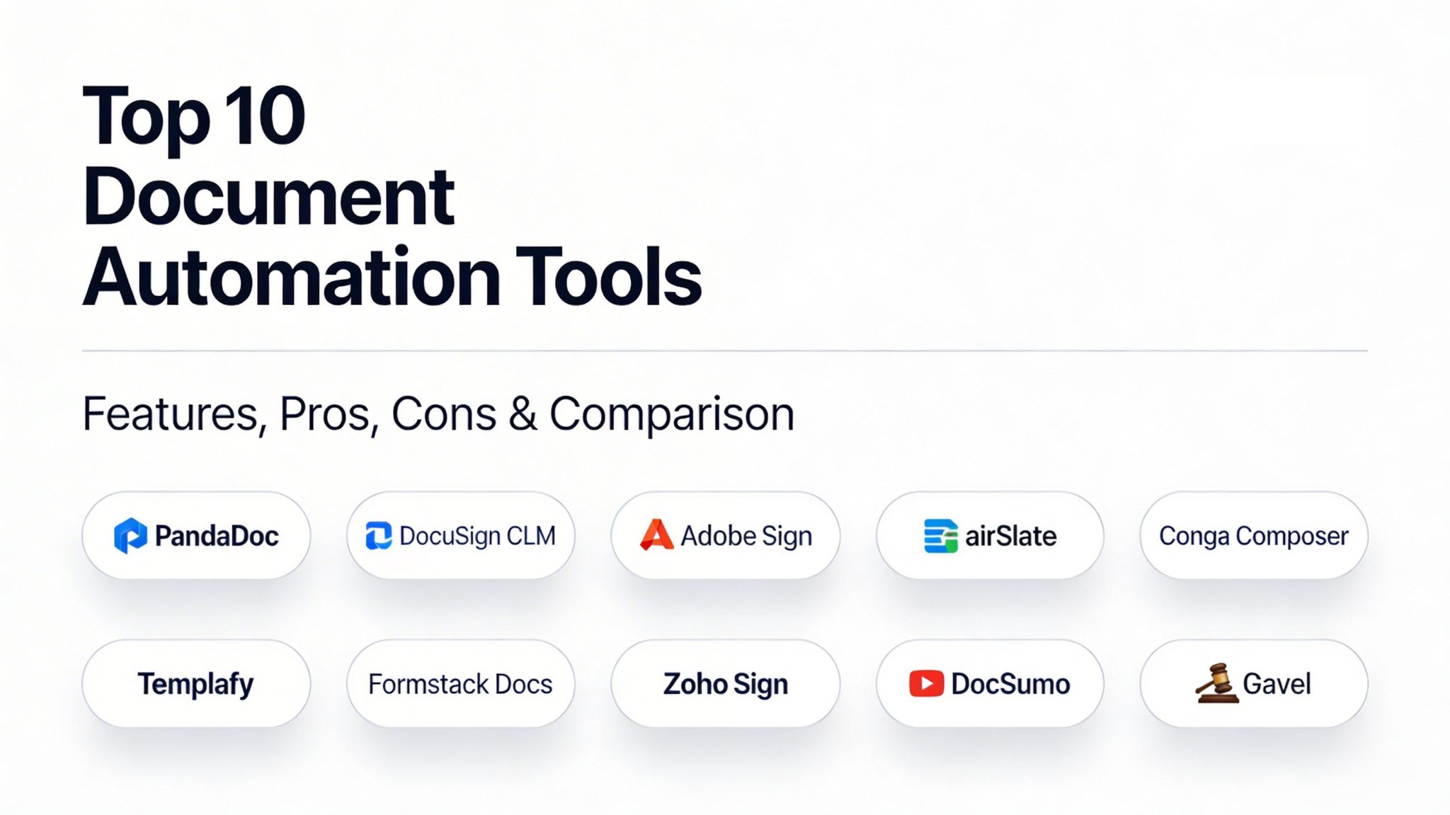 Top 10 Document Automation Tools: Features, Pros, Cons & Comparison ...