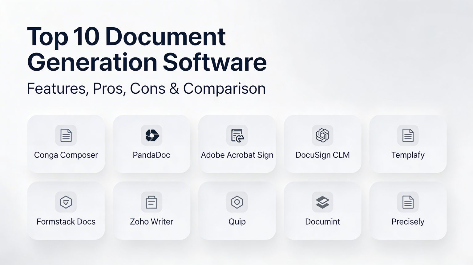 Top 10 Document Generation Software: Features, Pros, Cons & Comparison ...