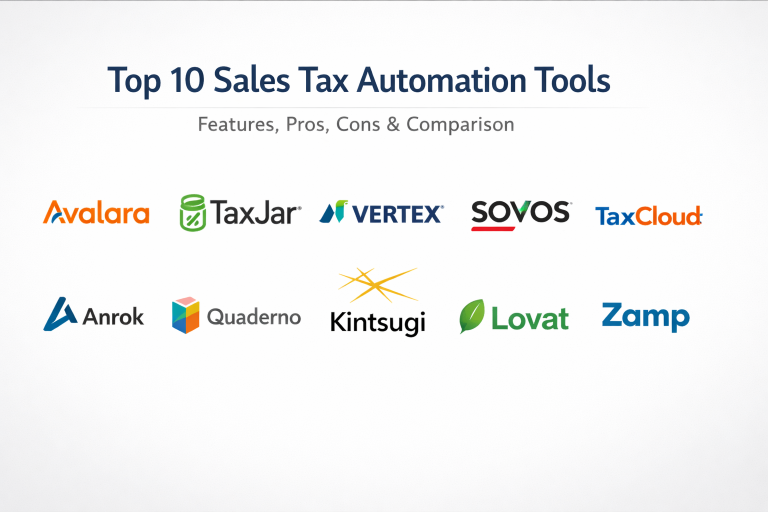 Top 10 Sales Tax Automation Tools: Features, Pros, Cons & Comparison ...
