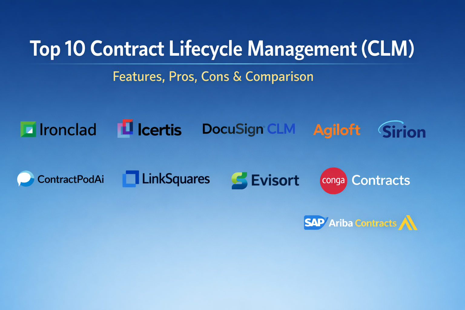 Top 10 Contract Lifecycle Management (CLM) Tools: Features, Pros, Cons ...