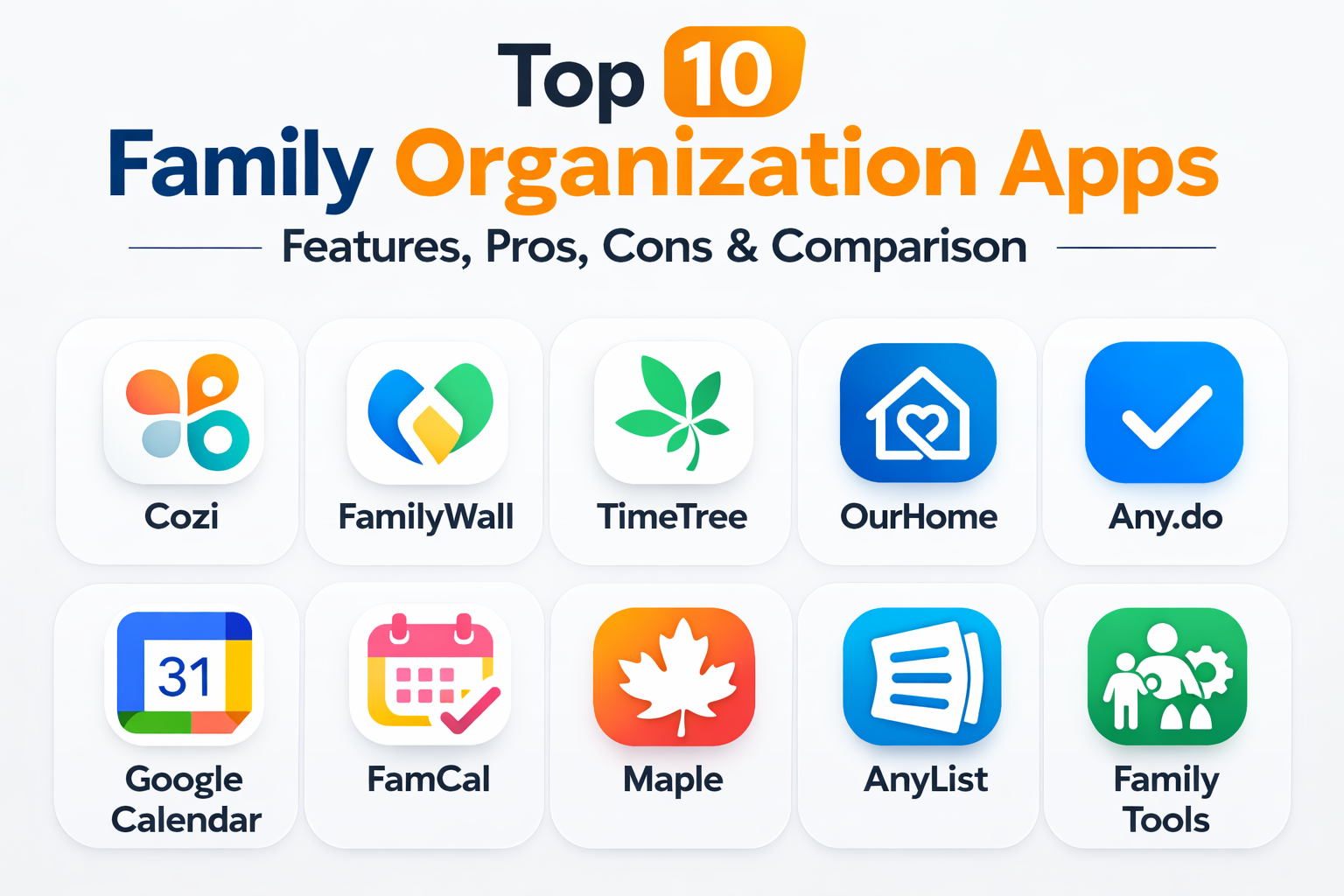 Top 10 Family Organization Apps: Features, Pros, Cons & Comparison ...