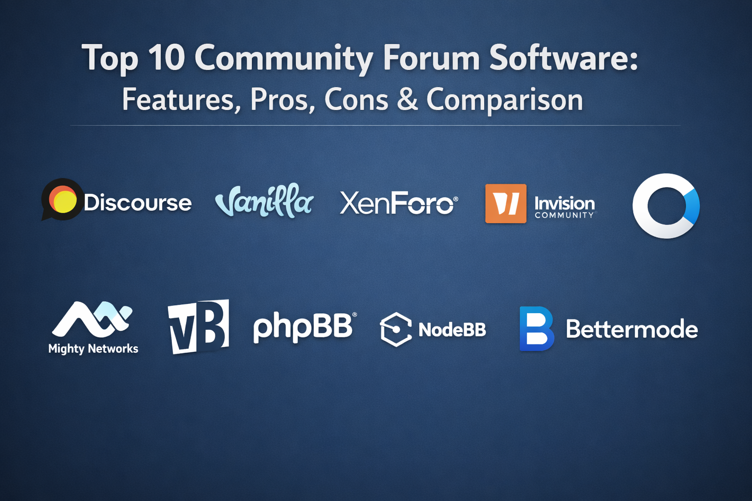 Top 10 Community Forum Software: Features, Pros, Cons & Comparison ...
