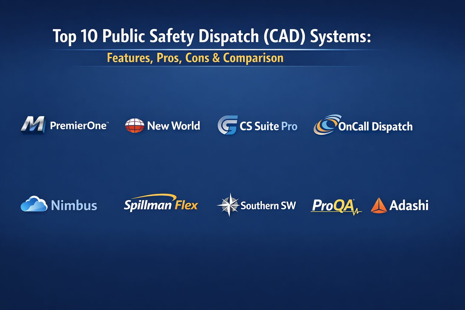 Top 10 Public Safety Dispatch (CAD) Systems: Features, Pros, Cons ...