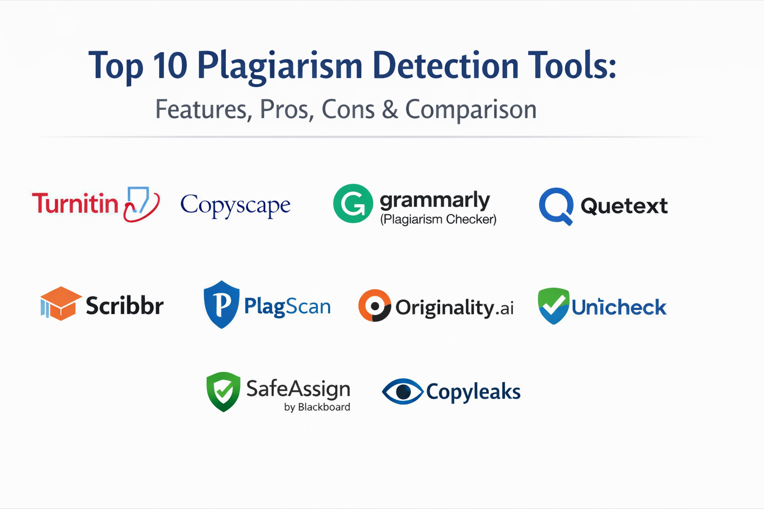 Top 10 Plagiarism Detection Tools: Features, Pros, Cons & Comparison ...