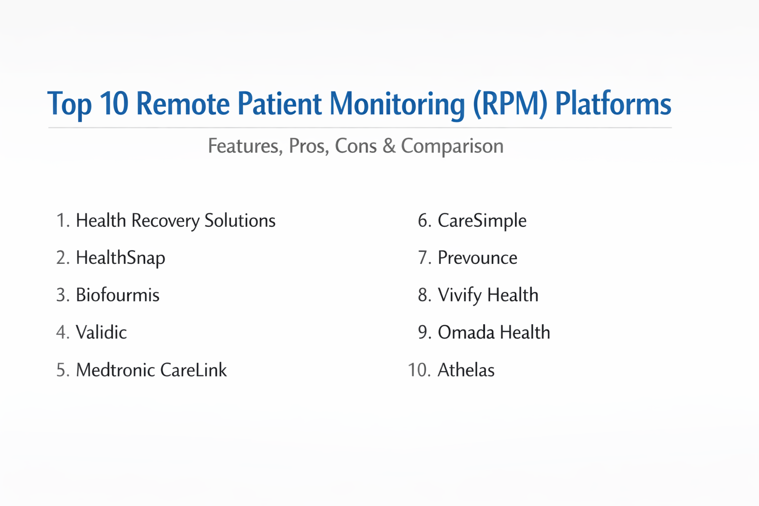 Top 10 Remote Patient Monitoring (RPM) Platforms: Features, Pros, Cons ...